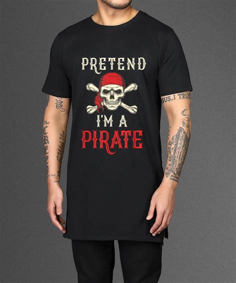 Official Pretend Im A Pirate Funny Halloween Party Costume Shirt