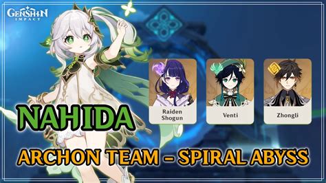 Nahida Archon Team Spiral Abyss Floor 12 Version 3 2 YouTube