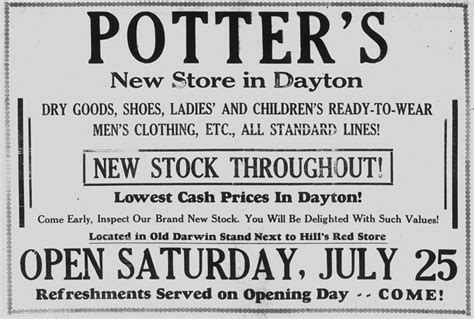 Potters New Store July 1931