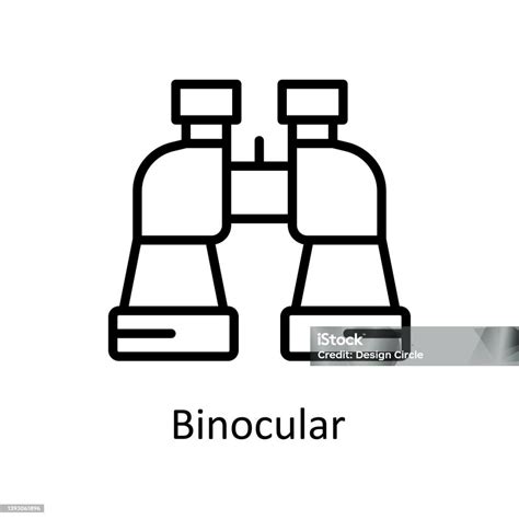 Ilustración De Vector Binocular Contorno Icon Diseño Ilustración