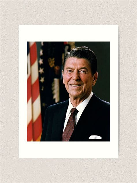 Ronald Reagan Portrait Art Print For Sale By Teetans Redbubble