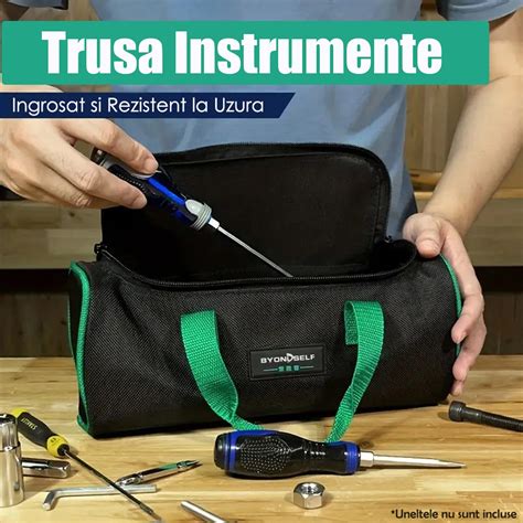 Set 3 Geanta Pentru Scule Byondself® Negruverde Emagro