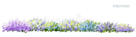 Set Of Floralbotanical Garden Elevation View For Park Stock Vector