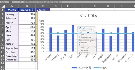 How To Add A Target Line To An Excel Chart Excel And Adam