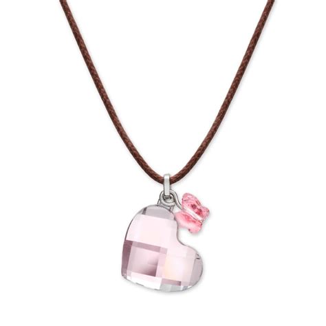 Swarovski Pink Crystal Heart Pendant In Pink Lyst