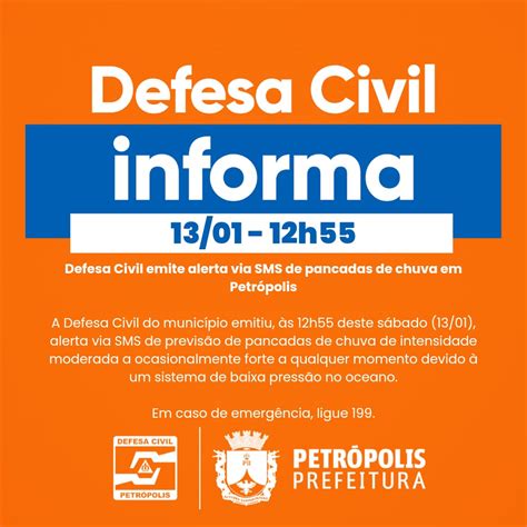 Defesa Civil Emite Alerta De Chuva Para Petrópolis Tvc16