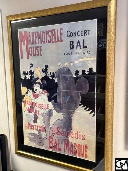 Mademoiselle Mouse Poster Mickey Minnie Curran Miller Auction