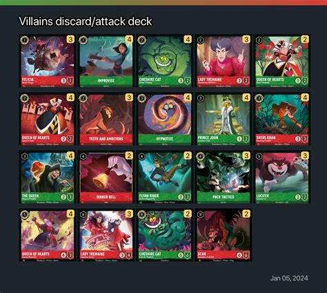 Villains Discardattack Deck Lorcana Deck Lorcanagg
