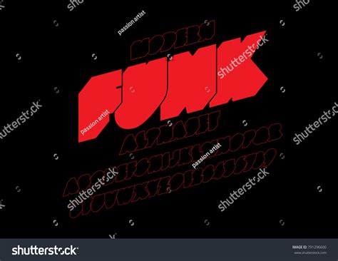 Vector Stylized Bold Font Alphabet Stock Vector Royalty Free