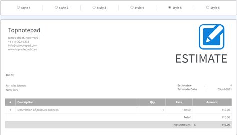 Tree Removal Estimate Template
