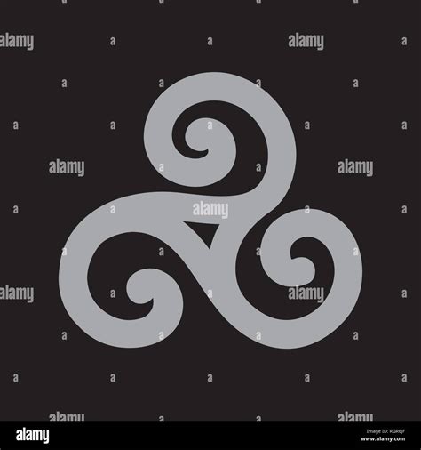 Triple Spiral Ancient Celtic Symbol Stock Vector Image And Art Alamy