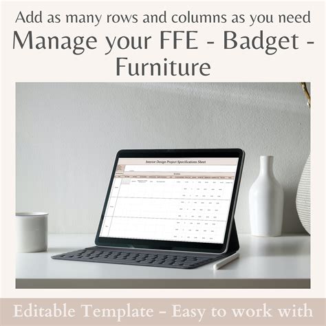 Interior Design Specifications Template Excel Template Ffe Interior