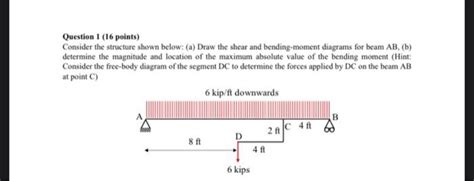 solved question 1 16 points consider the structure shown