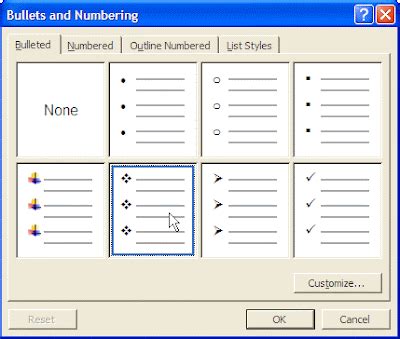 Adding Bullets And Numbering Numbering Headings