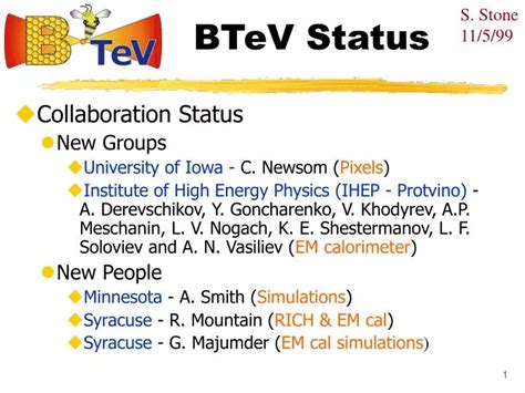 Ppt Btev Status Powerpoint Presentation Free Download Id4567182