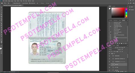 Moldova Passport Psd Template Fake Fully Editable High Quality