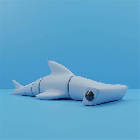 🦈 Articulated Hammerhead Shark・ 3d File For 3d Printing・cults