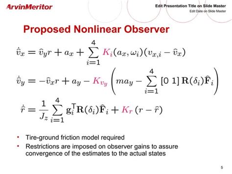 Velocityestimationwnonlinearobserver Ppt