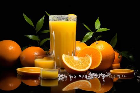 Premium Ai Image Freshly Squeezed Orange Juice In A Glass
