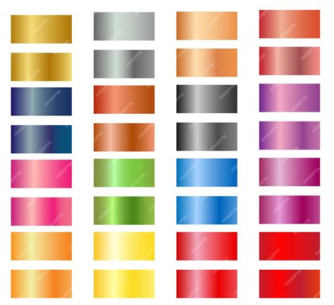 premium vector realistic gradient color collection material vector