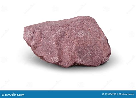 Roca De Arenisca Roja Sobre Fondo Blanco Foto De Archivo Imagen De Mineral Cierre 193554208