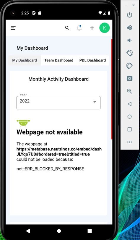 issue in cordova android embed charts bug reports metabase discussion