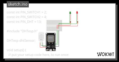 Sensor Suhu DTH Wokwi ESP32 STM32 Arduino Simulator