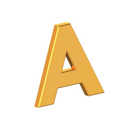 Letter A 3d Png
