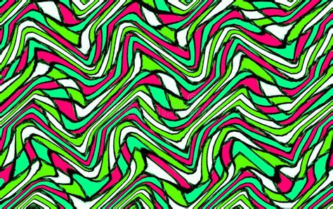 Abstract And Contemporary Digital Art Wave Pattern Design Stock