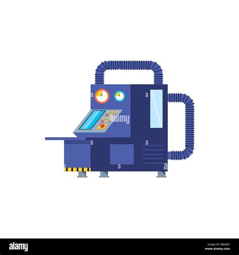 Industrial Production Machine Isolated Icon Vector Illustration Design