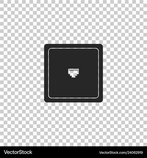 Ethernet Socket Sign Network Port Cable Vector Image