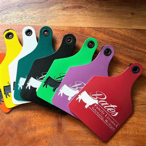 Farm Logo Customizable Cattle Ear Tag Ritchey Cattle Id Ear Tag