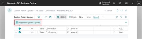 Dynamics 365 Business Central Add Custom Report Layouts To Report Layouts Migrate To System