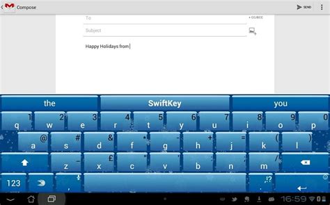 swiftkey for android updated with a new holiday theme