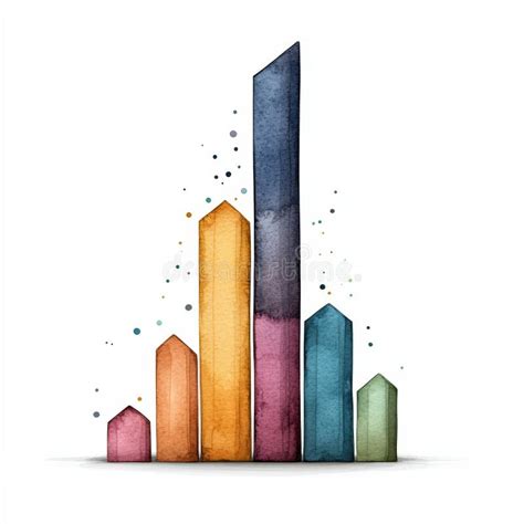 A Colorful Watercolor Bar Graph Representing Data Trends And Statistics In A Creative And