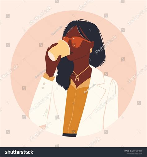 Vector Illustration Young Stylish African American Stock Vector