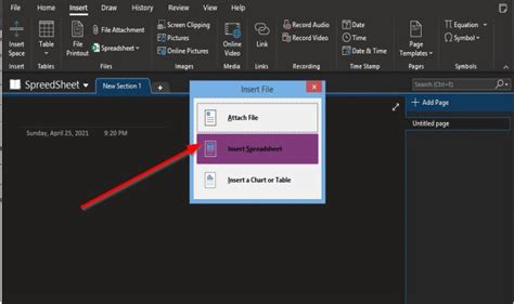 How To Insert Excel Spreadsheet In OneNote