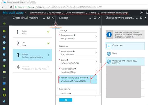 create new nsg network security group virtual firewall acl on