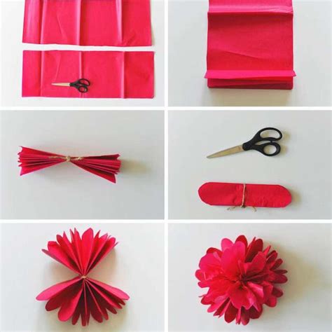 Схема изготовления цветка из бумаги