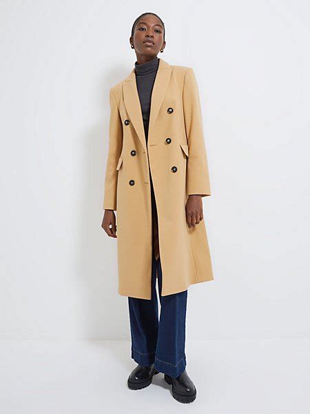 Grey Herringbone Longline Formal Coat Women George At Asda