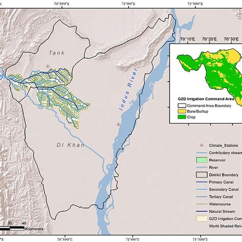 The Map Of The Gomal Zam Dam Command Area Basemap Credit Download Scientific Diagram