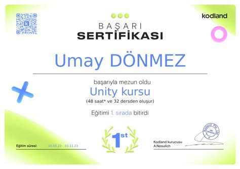 Umay D On Linkedin Unity Certificate I Got From Completing The Online