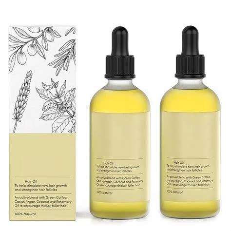 2pcs Veganic Natural Hair Growth Oil Rosemary Oil For Hair Growth