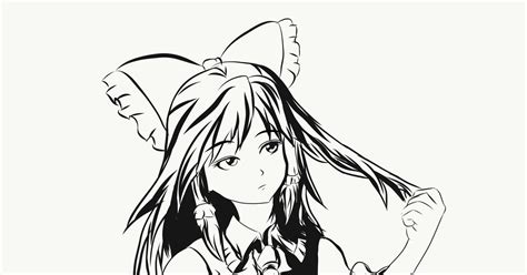 デジタル絵 博麗霊夢 タッチペン練習 いさざわのイラスト Pixiv