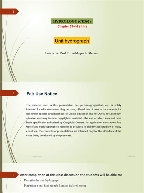 Chapter 03 4 2 Unit Hydrograph Download Free Pdf Chemical Engineering Environmental Science