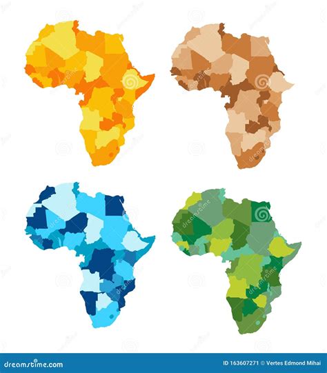 Africa Map Vector Illustration Stock Vector Illustration Of Geography