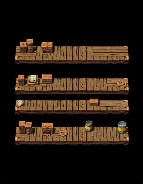 Frame Wooden Planks Crates Ropes Barrels Pixel Wood Planks With Grain