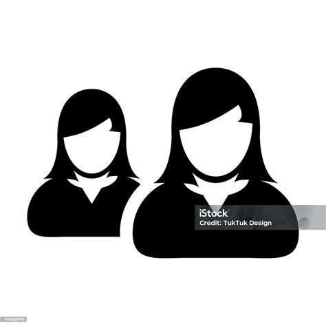 그룹 아이콘 벡터 여성 사람 기호 평면 색 문양 그림에서 비즈니스 관리 팀에 대 한 아바타 감독에 대한 스톡 벡터 아트 및 기타 이미지 감독 경영자 고객 Istock