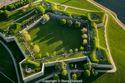Aerial View Castle Island Fort Independence Boston MA Steve Dunwell Photography Boston