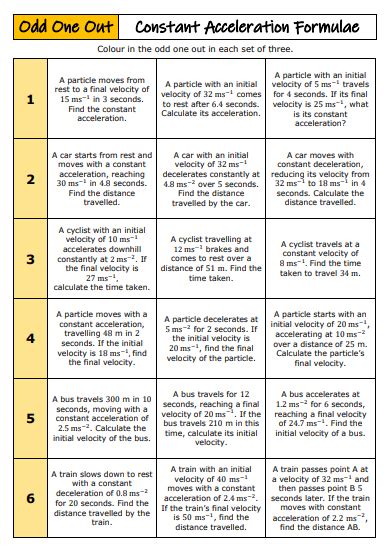 Constant Acceleration